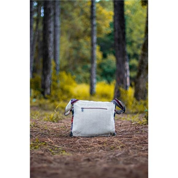 Bags | Trendy Large Himalayan Hemp Handmade Boho Shoulder Bag White ...